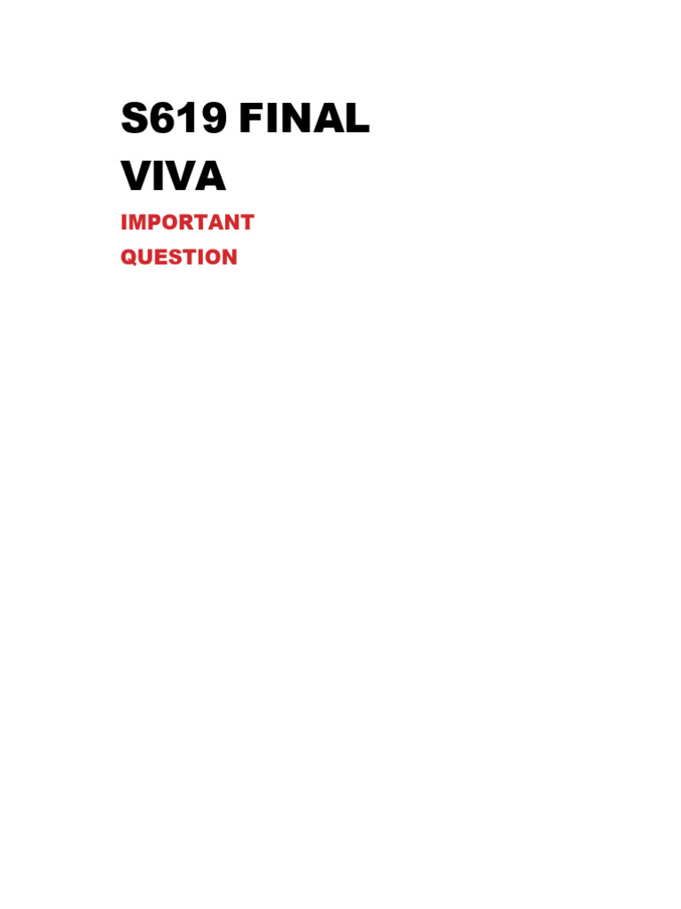 CS619 Final Viva Preparation 1 | PDF