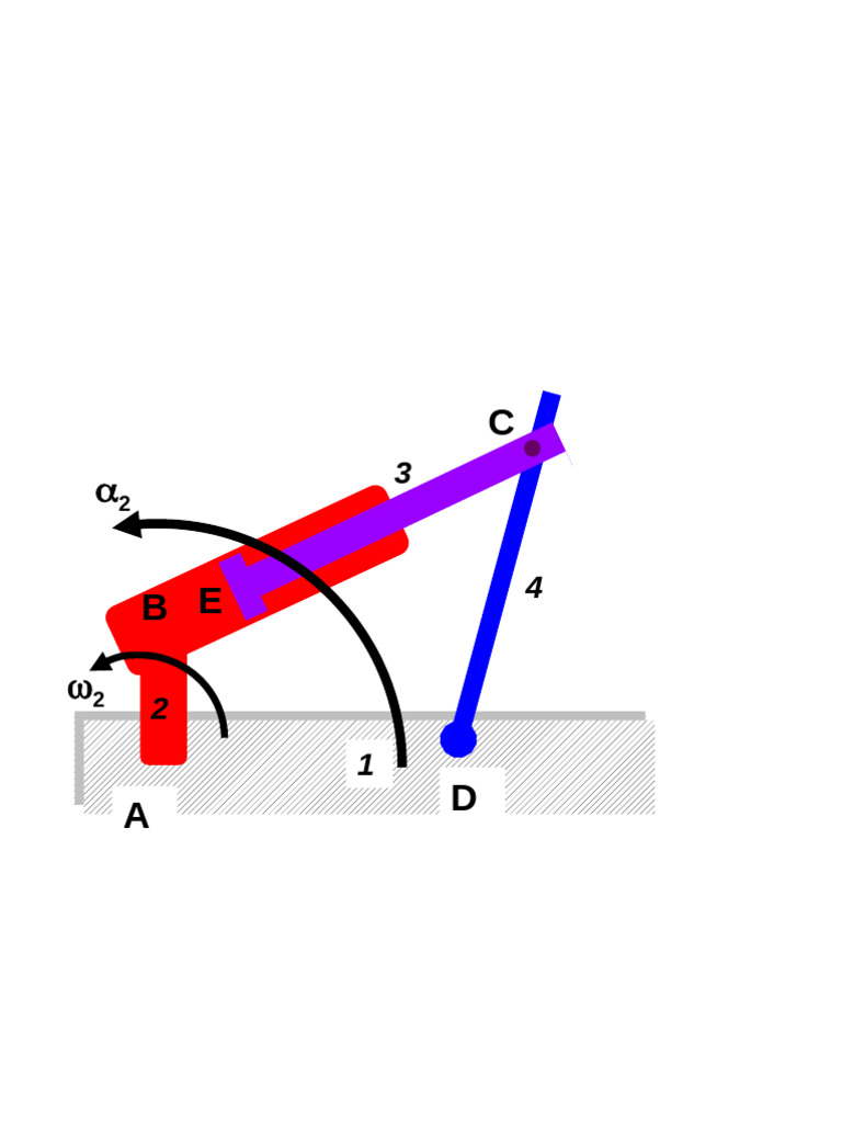 Graphical Velocity and Acceleration Analysis of A 4 Bar RPRR Linkage | PDF