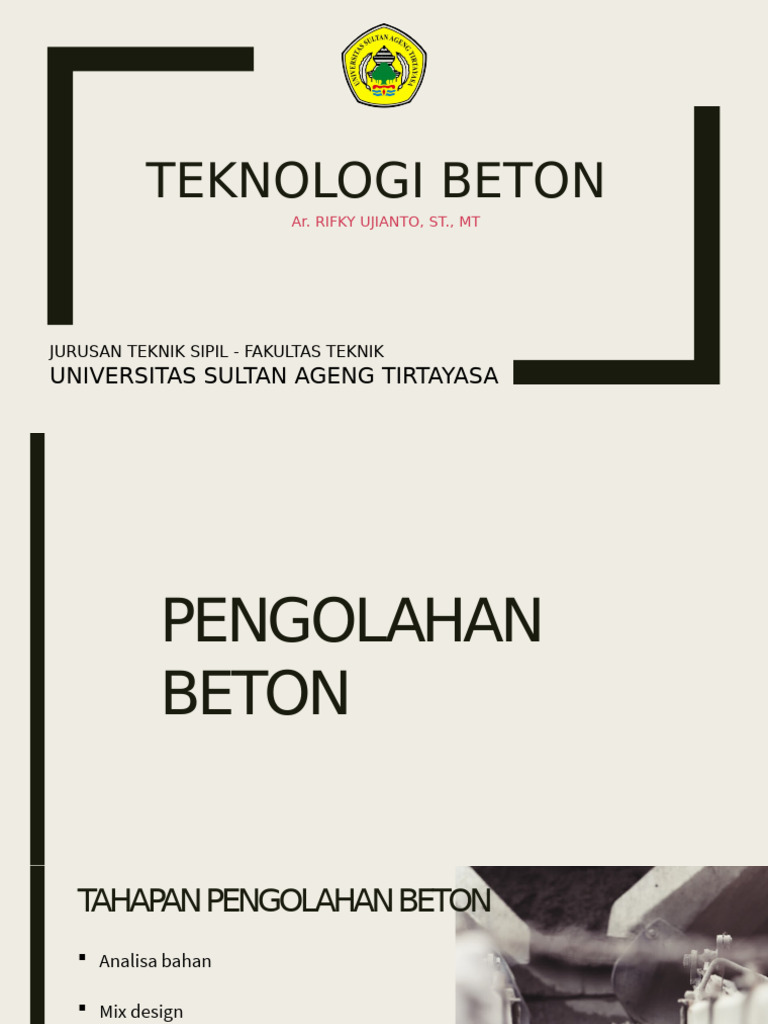 07 TEKTON Teknologi Beton | PDF
