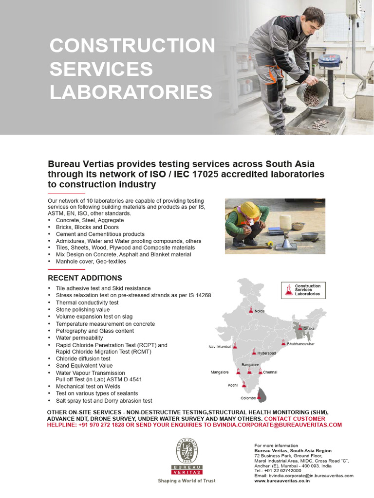 BI Construction Material Testing - Flyer - 08012021 | PDF