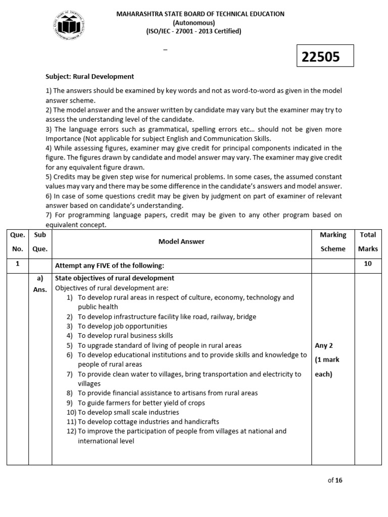 2019 Winter Model Answer Paper (Msbte Study Resources) | PDF