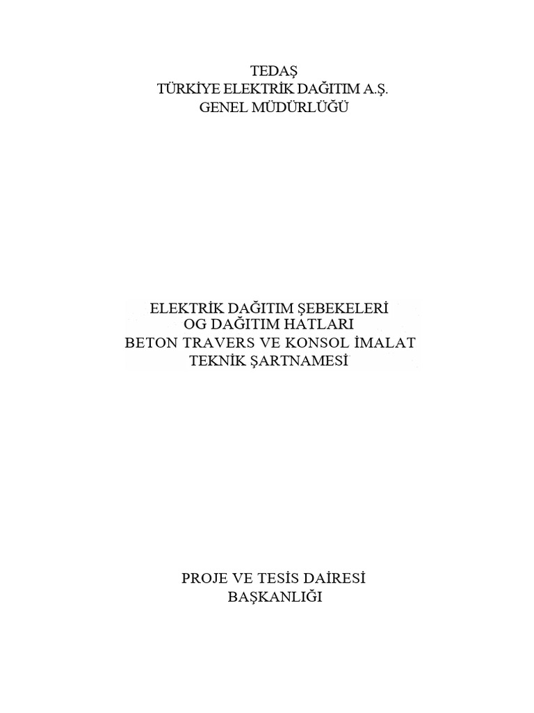 Beton Travers Ve Konsol İmalat Tekni̇k Şartnamesi̇ | PDF