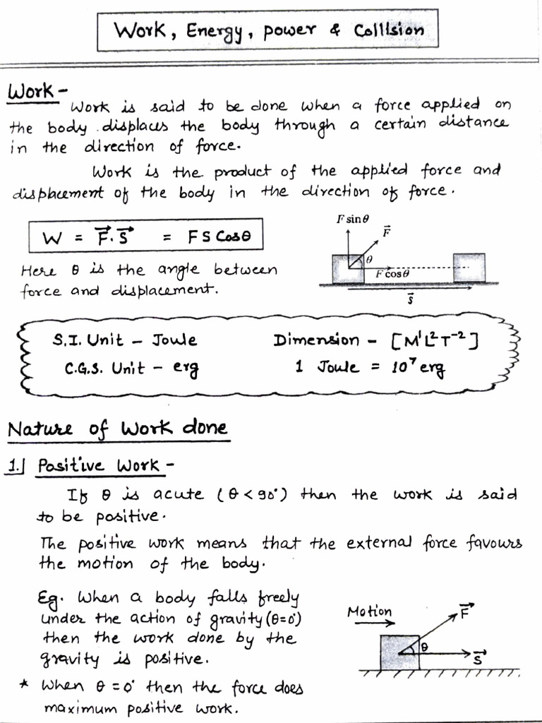 Work Energy and Power | PDF