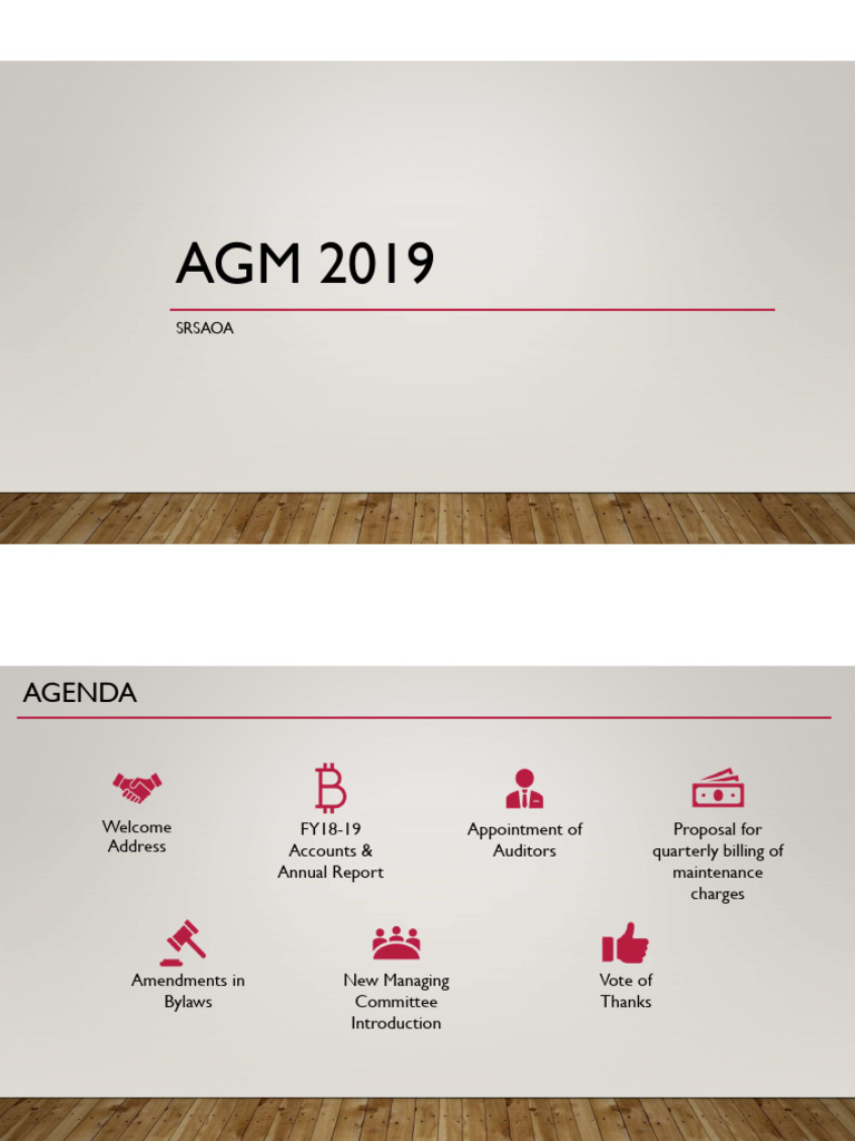 SRSAOA AGM 2019 Slides | PDF