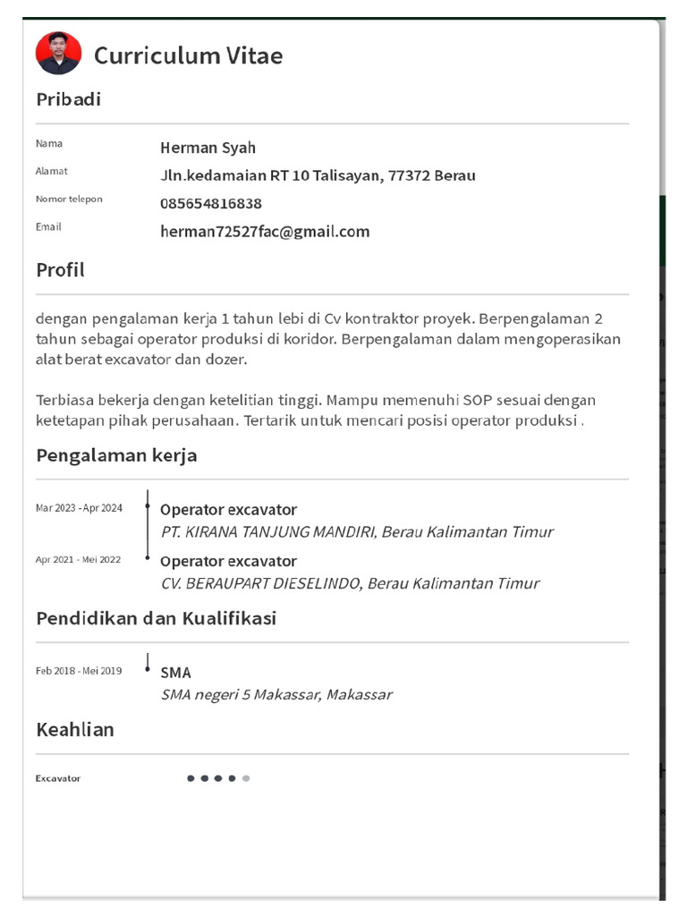 Lamaran CV PT KDC - 11zon | PDF
