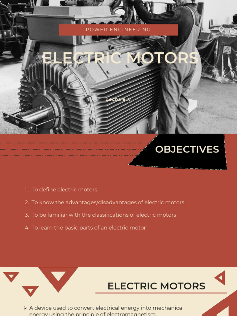 Lecture 11 Electric Motors | PDF