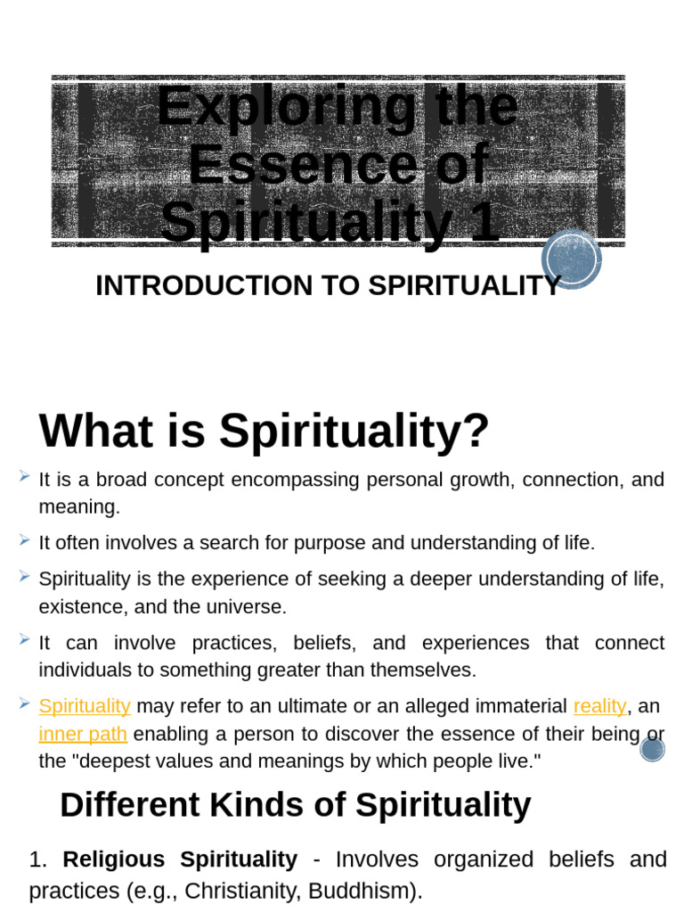 Spirituality 1 | PDF