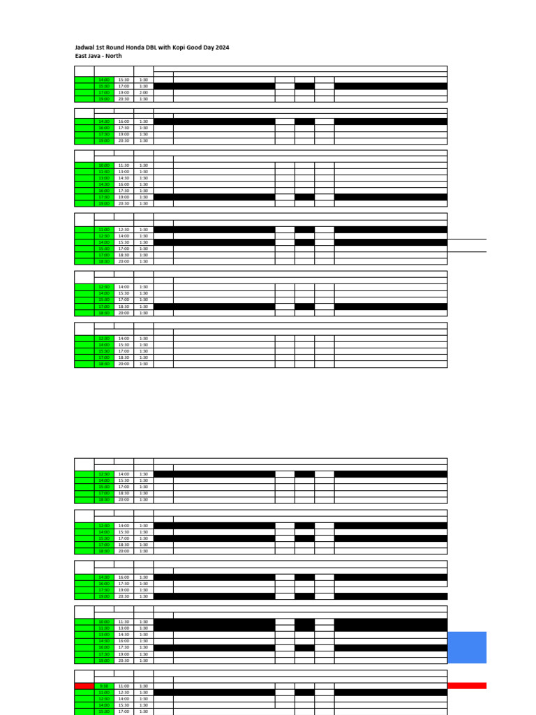 Jadwal 1st Round Honda DBL With Kopi Good Day 2024 - NEW SCHEDULE | PDF