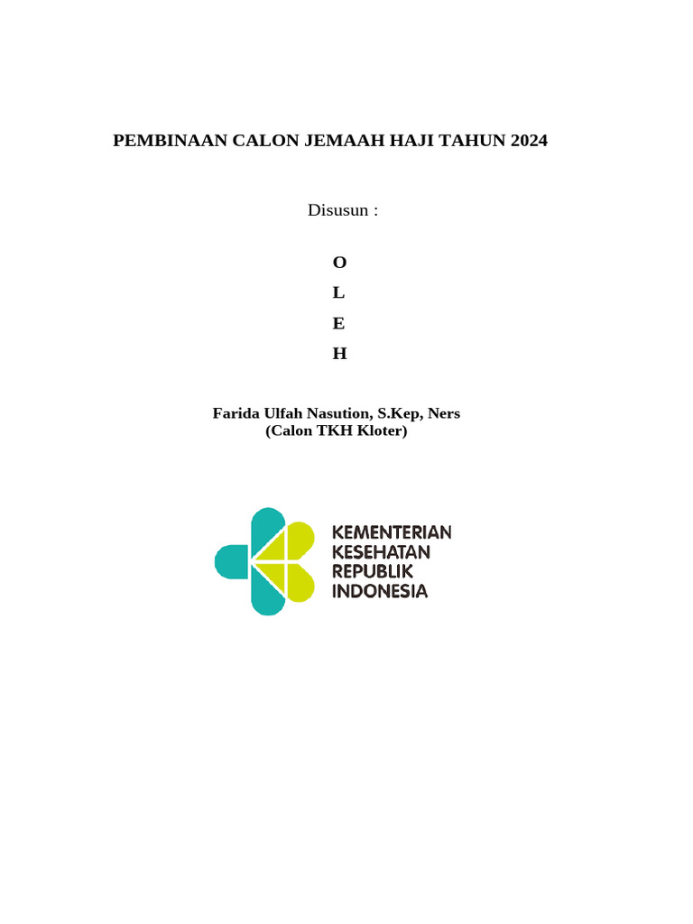 Laporan Pembinaan CJH Ulfah | PDF
