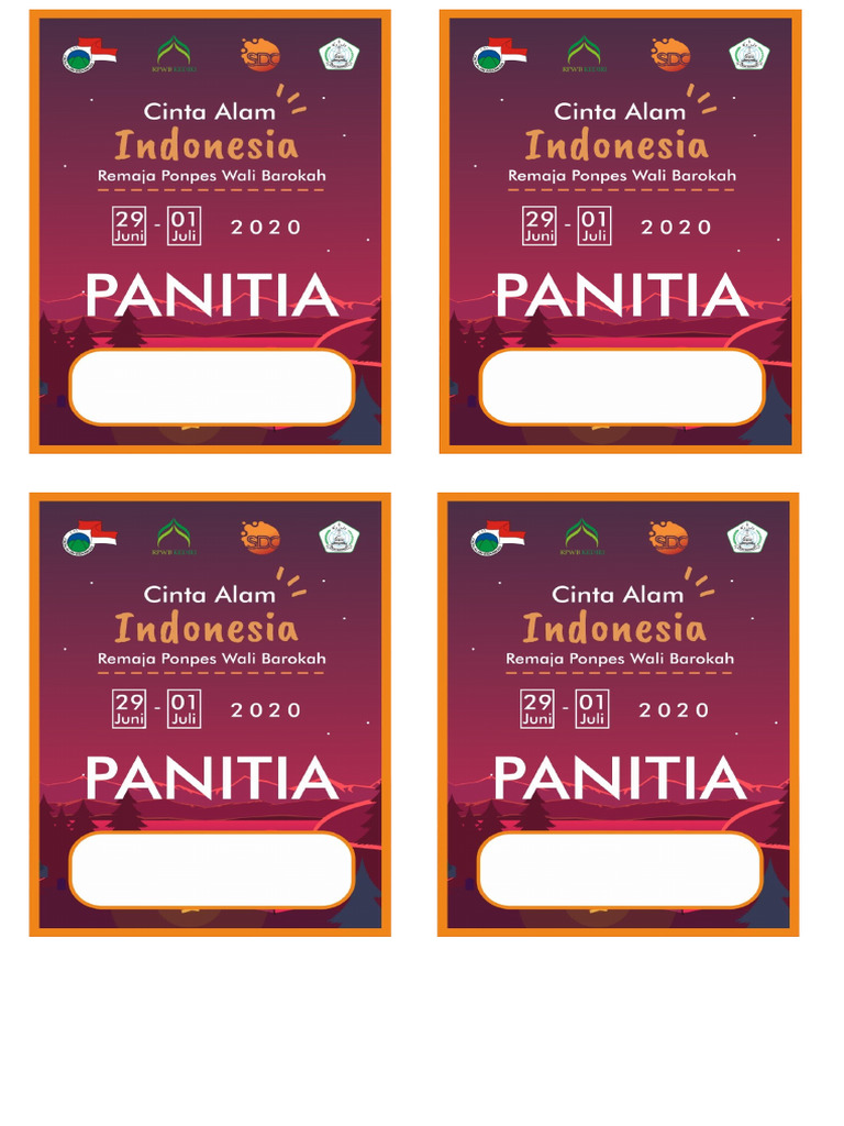 CO cARD Panitia | PDF