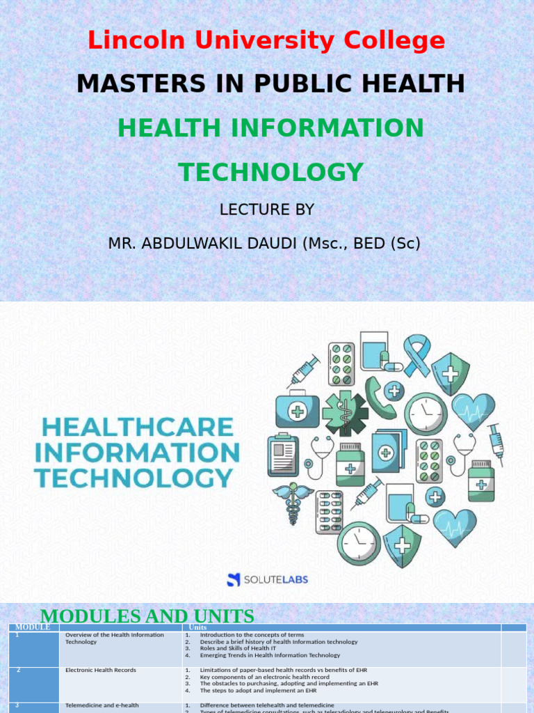 HIT-Module 1- Definitions of Terms | PDF | Health Informatics | Data