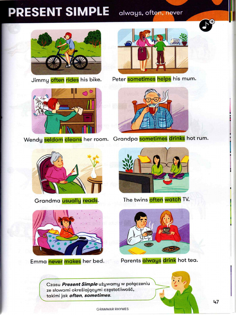 Present Simple. Grammar rhymes | PDF