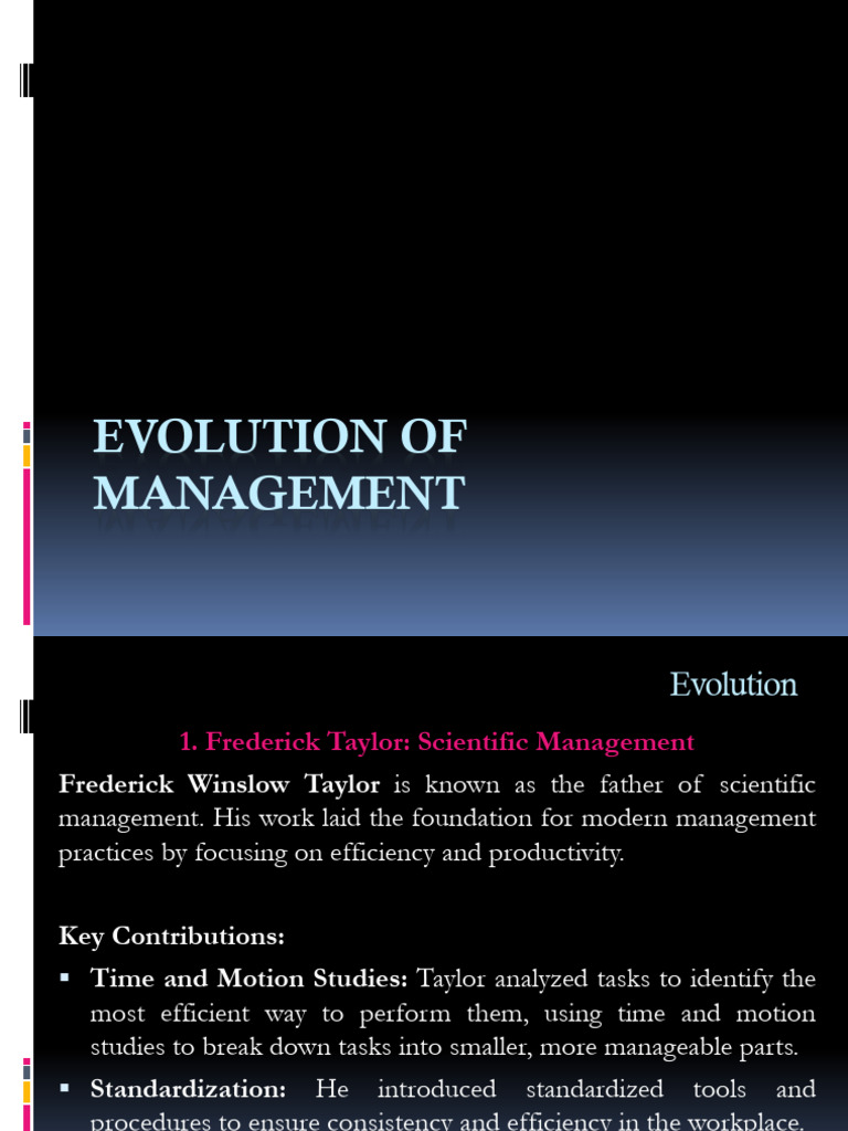 Evolution of Management | PDF