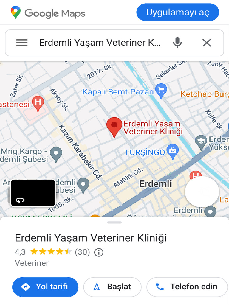 Erdemli Yaşam Veteriner Kliniği - Google Haritalar | PDF