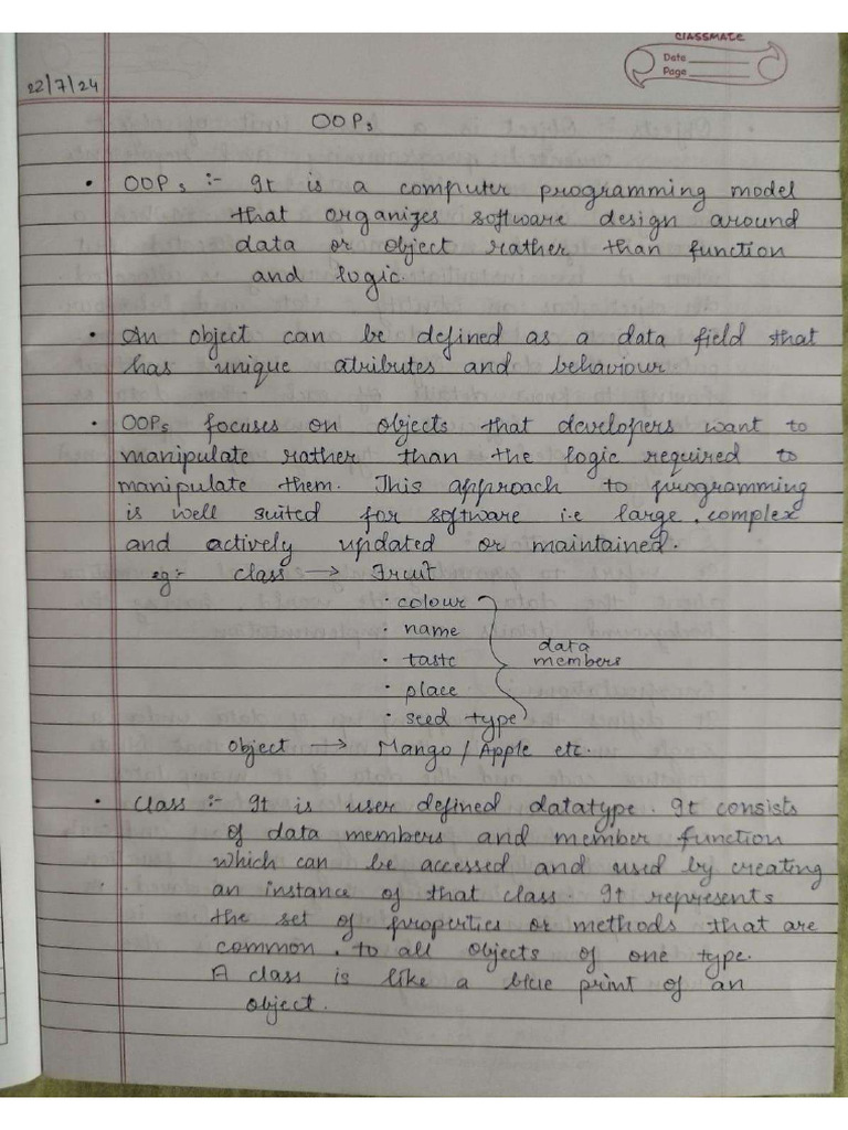 OOPS Notes | PDF