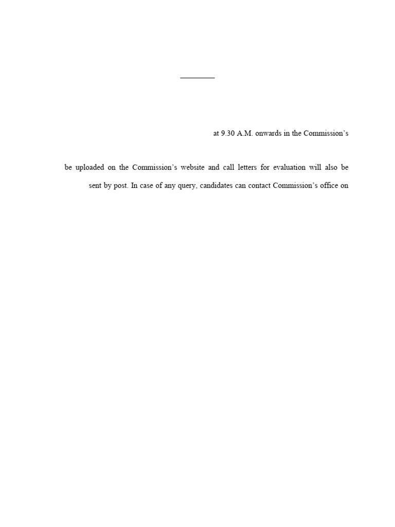 Press Note-Regarding Evaluation of Documents and Roll No Wise Schedule ...