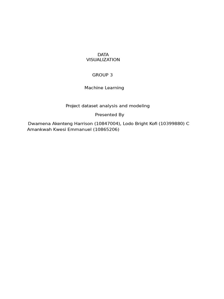 DATA VISUALIZATION Final WK Presentation | PDF