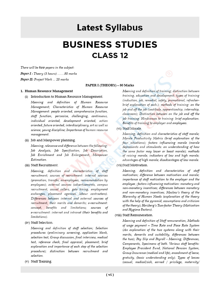 Business Studies | PDF