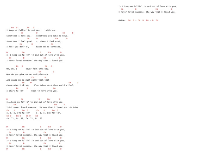 Fallin' Chords | PDF