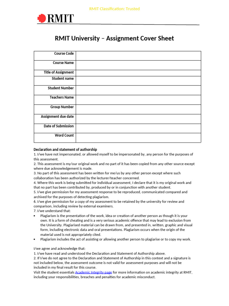 MKTG1421 - Assignment Cover Sheet | PDF