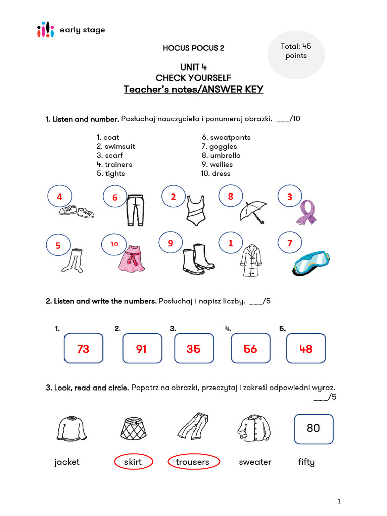 Hocus Pocus 2 TEST Unit 4 Teacher's Notes | PDF