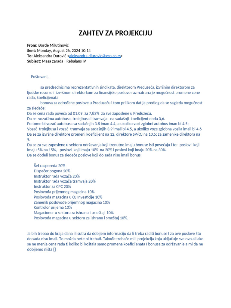 ZAHTEV ZA PROJEKCIJU | PDF