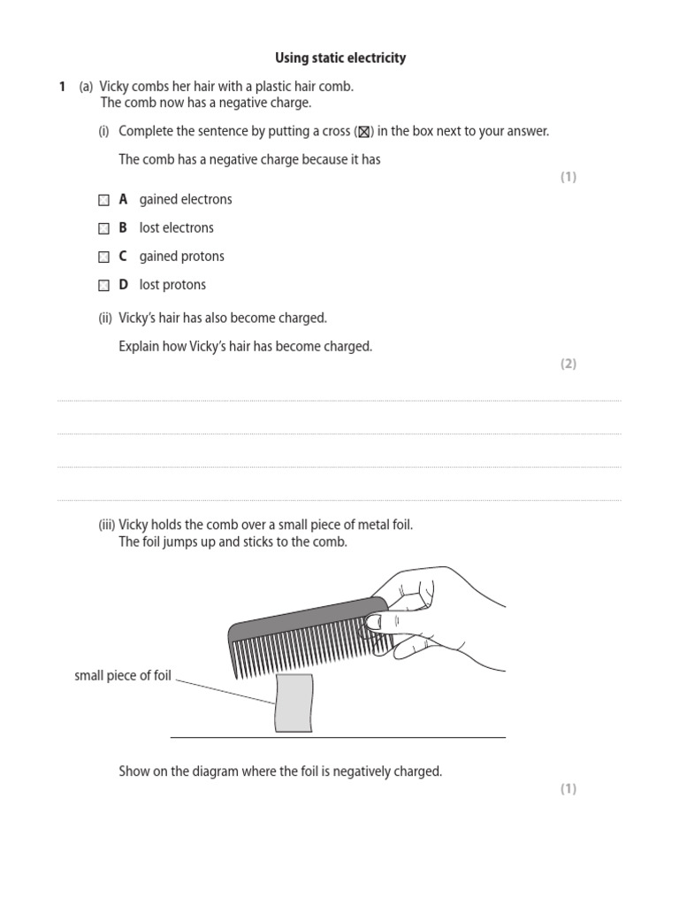 Static Electricity 3 QP | PDF