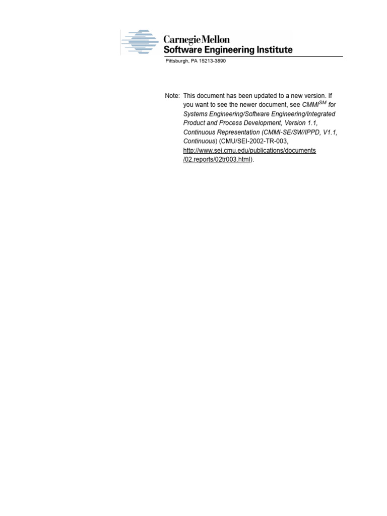 CCMI for System Engineering and Software Engineering | PDF