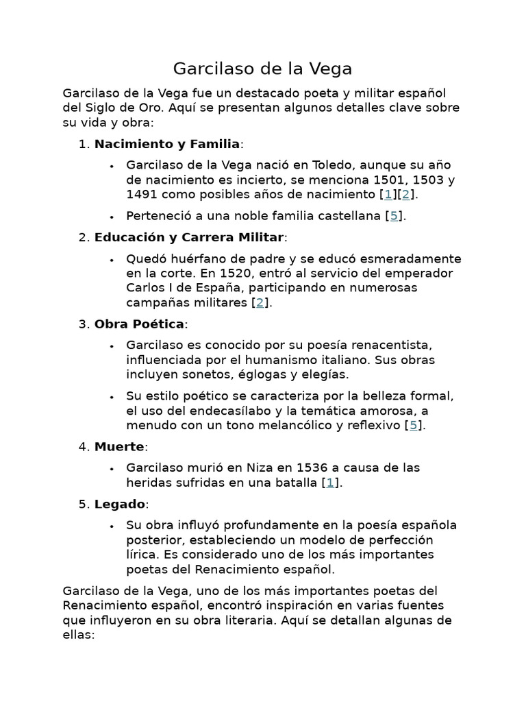 Garcilaso de La Vega | PDF