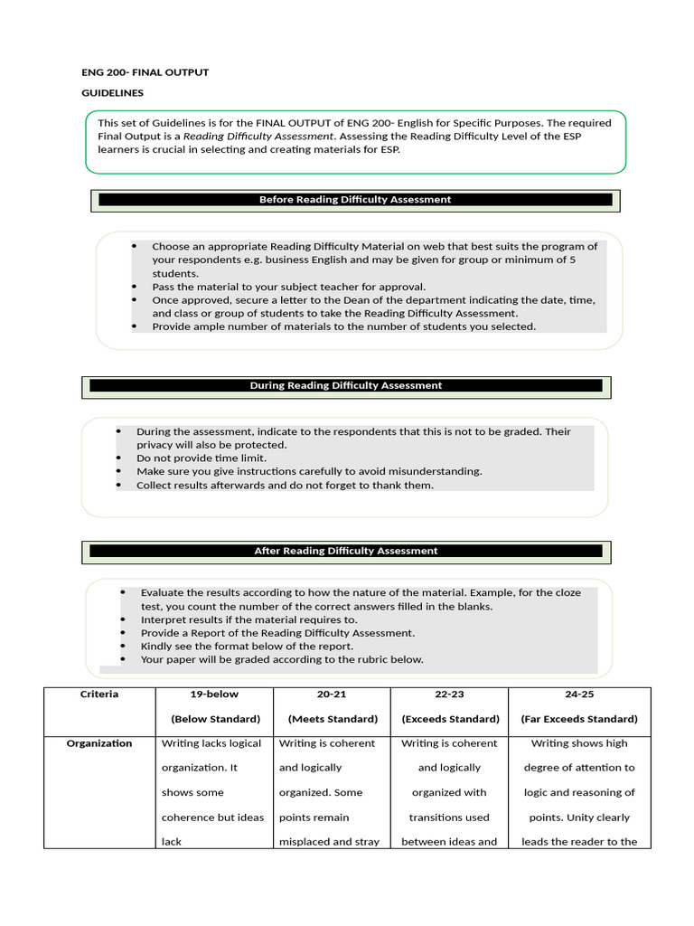 ENG200-Final-Output-Guidelines-2s-AY2324 | PDF