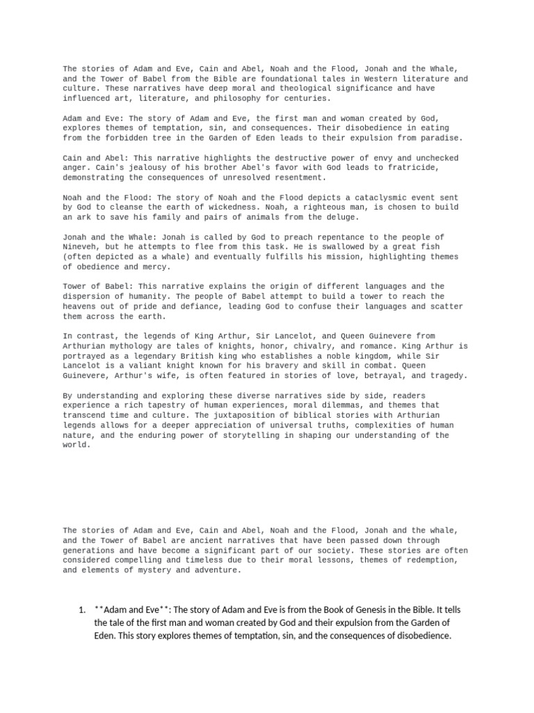 Document | PDF | Adam And Eve | Classics