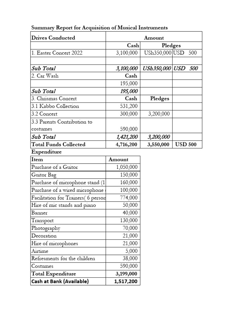 St Francis Xavier Musical Instrument Report | PDF