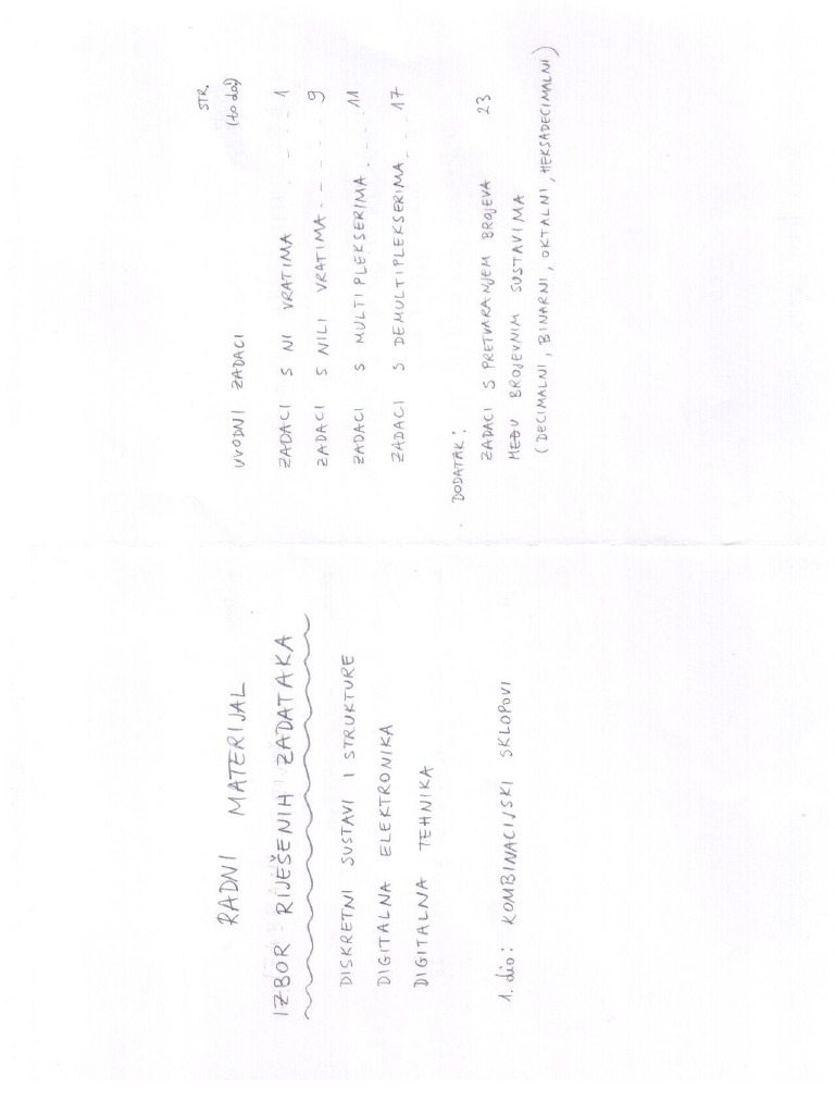 Digitalna Kombinacijski Rijeseni 20231119 Elearning | PDF