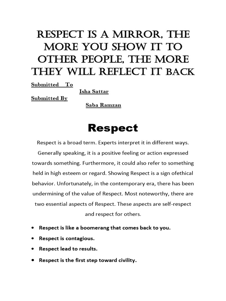 Respect | PDF