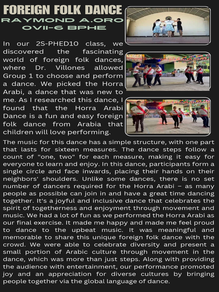 Foreign Folk Dance Reflection | PDF