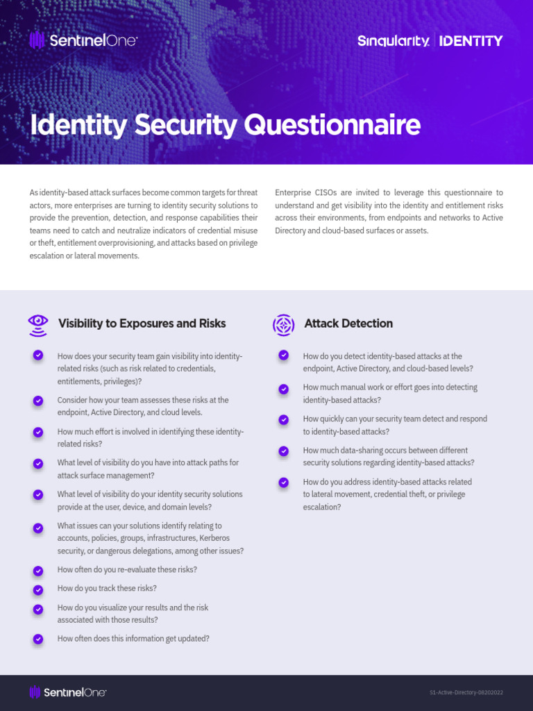 Identity Security Checklist | PDF | Computer Security | Technology & Engineering