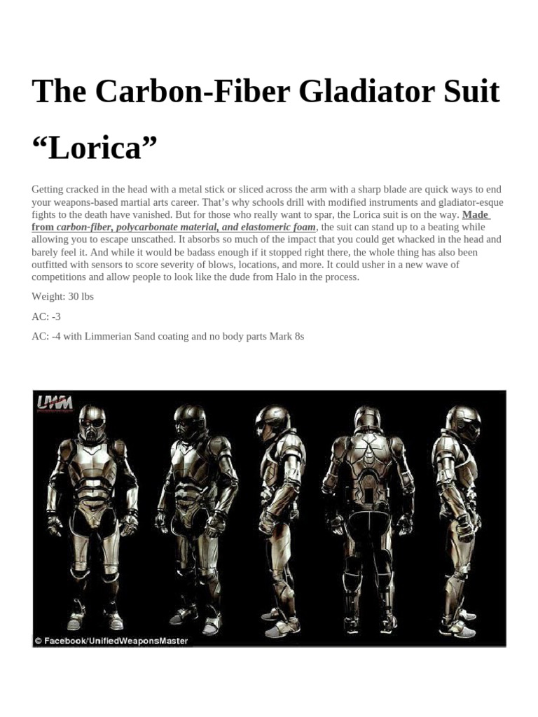 Carbon Fiber Armor - Lorica | PDF
