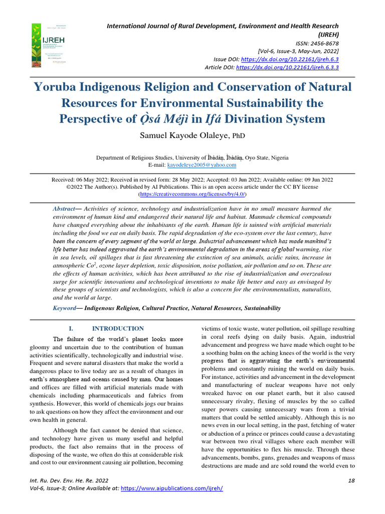 Yoruba_Indigenous_Religion_and_Conservat | PDF