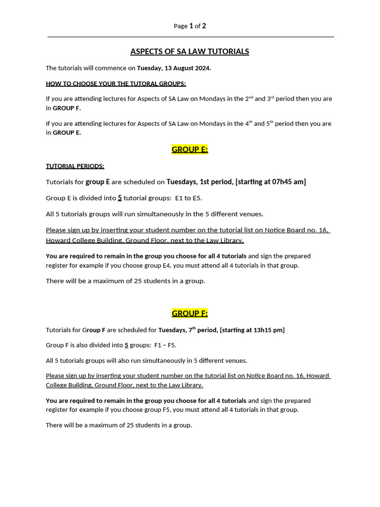 ASPECTS OF SA LAW | PDF