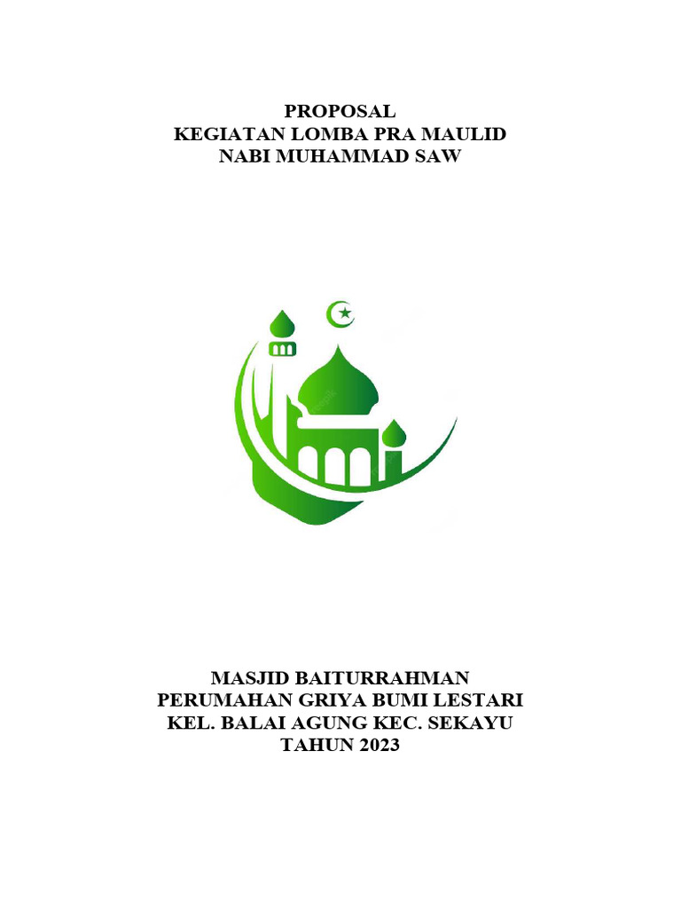 PROPOSAL-Lomba-Pra-Maulid-Nabi-Muhammad-SAW | PDF