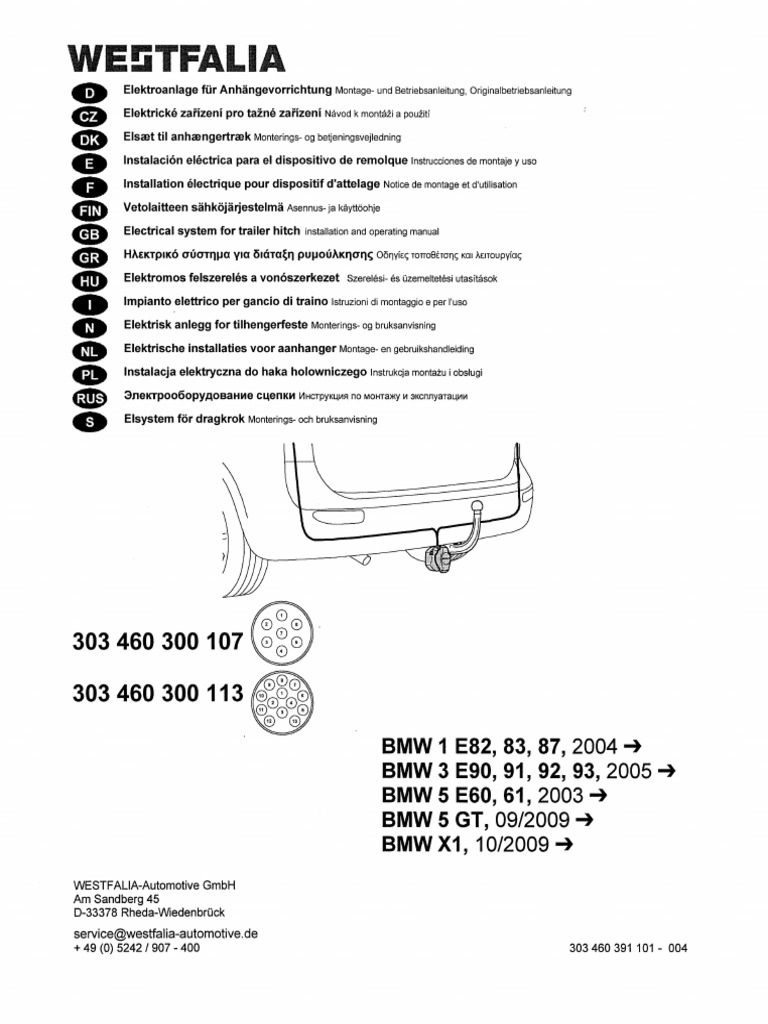 WestfaliaWiring BMW E90 | PDF