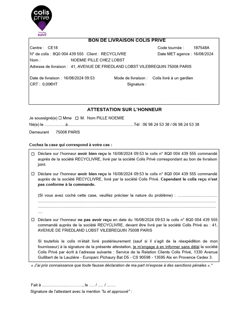 Demande Enquete 20240902 | PDF