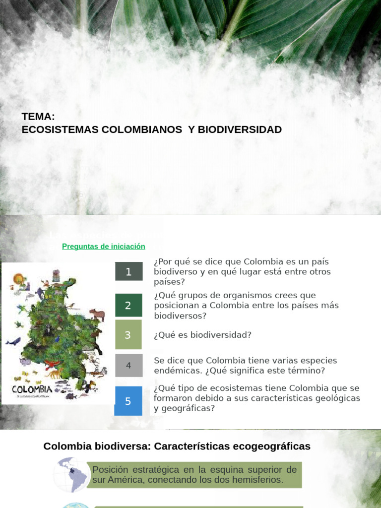 Ecosistemas Colombianos y Biodiversidad | PDF | Biodiversidad | Ciencia ...