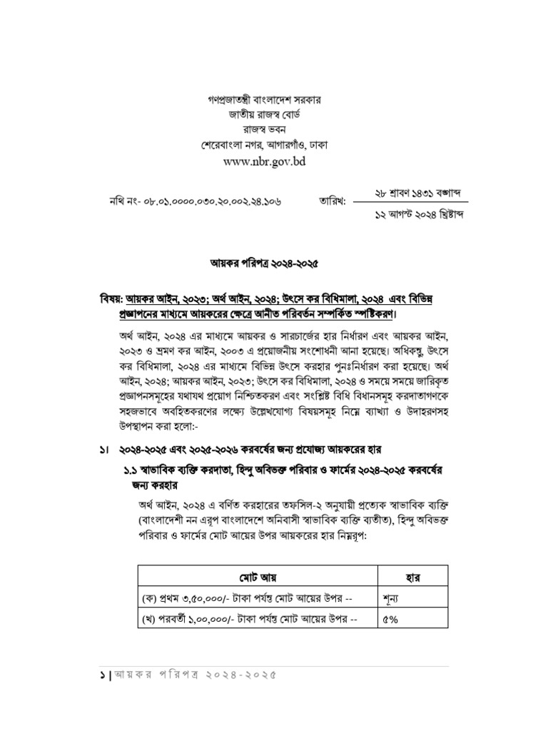Paripatra 2024-2025 Final Amended | PDF