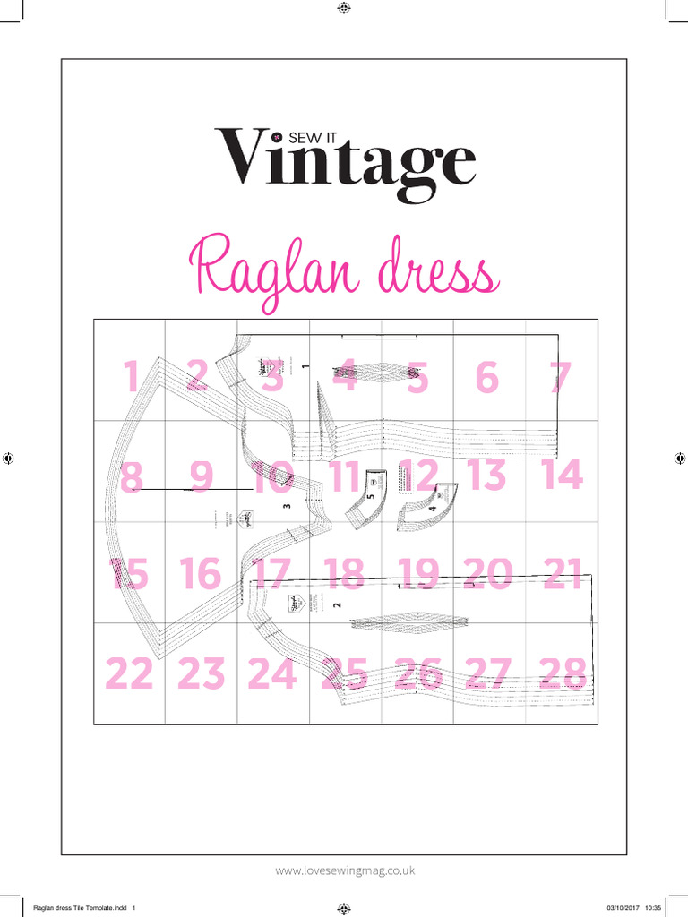 Raglan Dress Tile Template | PDF