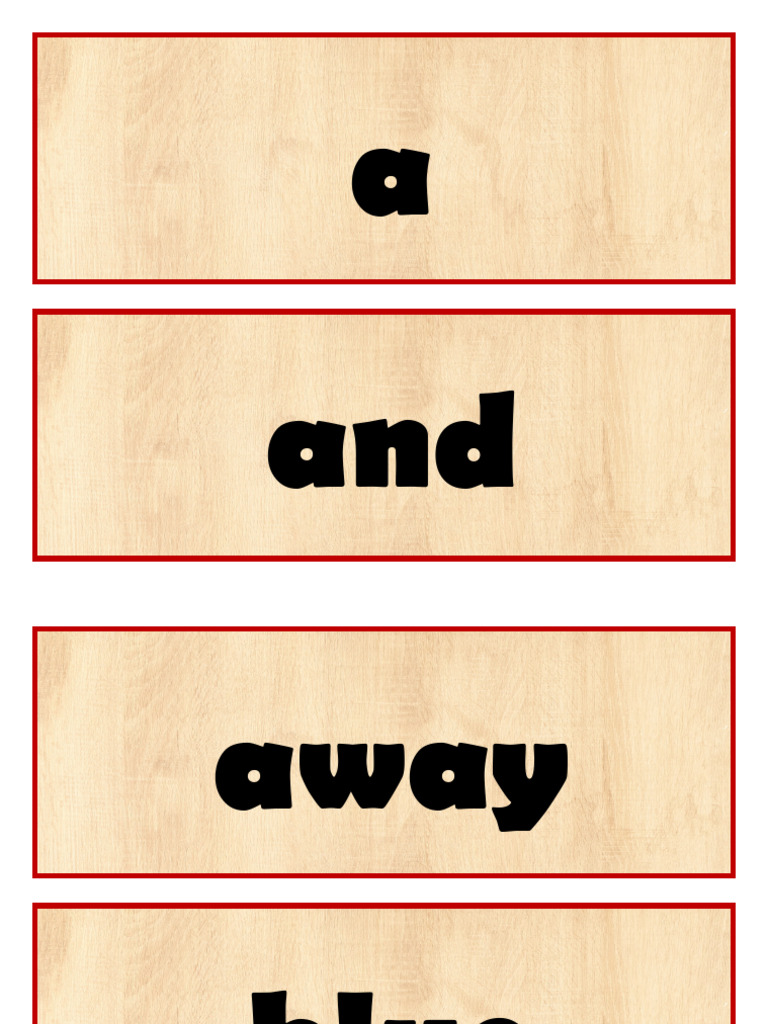 Sight Words Set 1 | PDF