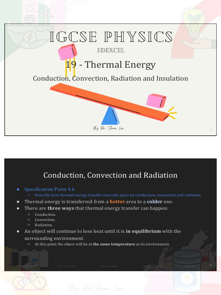 IGCSE Physics Lecture 19 - Thermal Energy (GC) | PDF