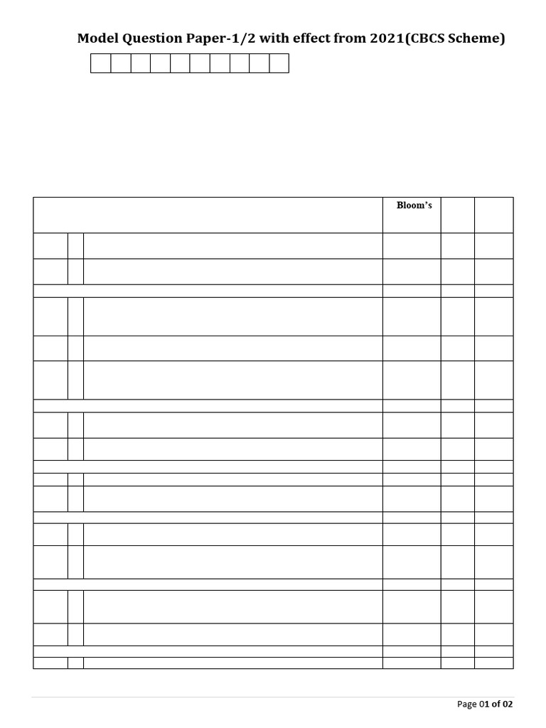 Model Question Paper I - 21cs642 - 6 Sem (2021 Scheme) | PDF