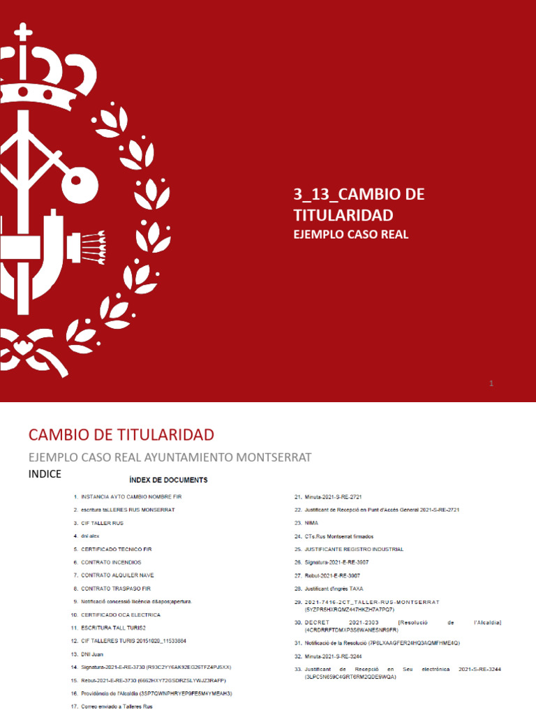 3.13 - Ejem Cambio de Titularidad | PDF