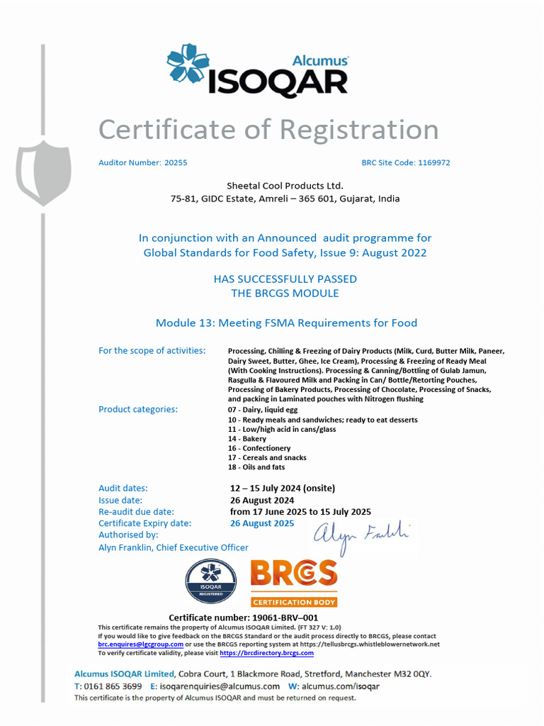 1 Copy PF Your Certificate - BRC | PDF